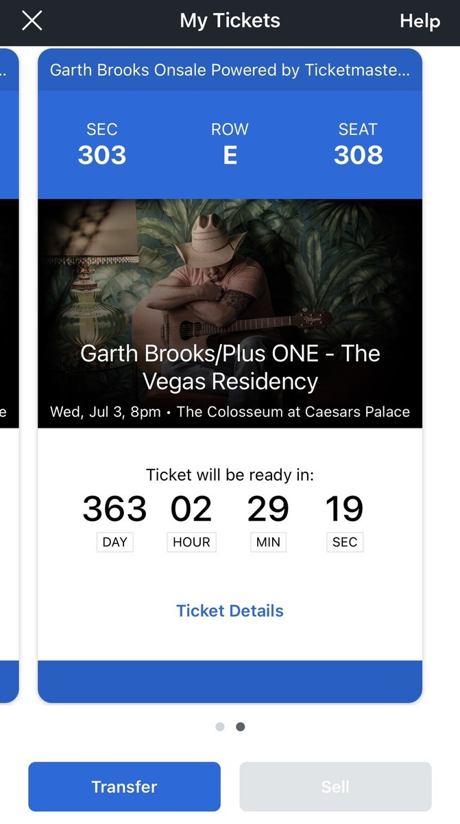 Garth Brooks Las Vegas Seating Chart