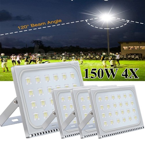 4X 150W LED Floodlight Outdoor Spotlight Garden Yard Lamp Ceiling ...