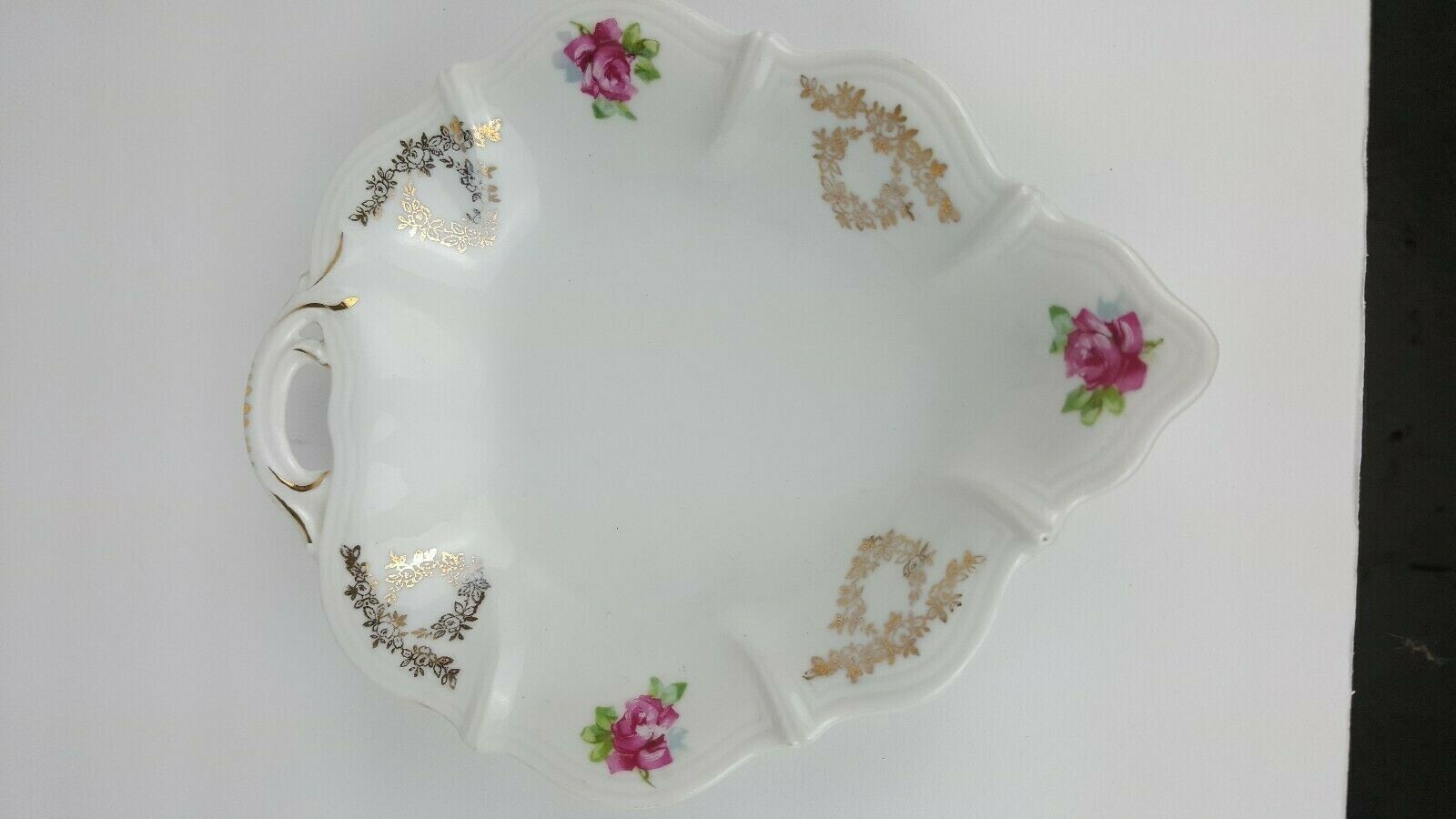 Vintage Porcelain Leaf Candy Dish WEIMAR GERMANY Delicate Romantic ...