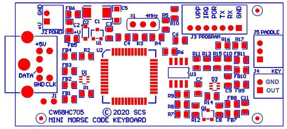 One HAM CW Morse code keyboard control board, includes American Morse ...
