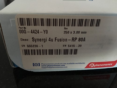 Phenomenex Synergi 4u Polar-RP 80 Å, LC Column 250 x 3.0 mm, 00G-4336 ...