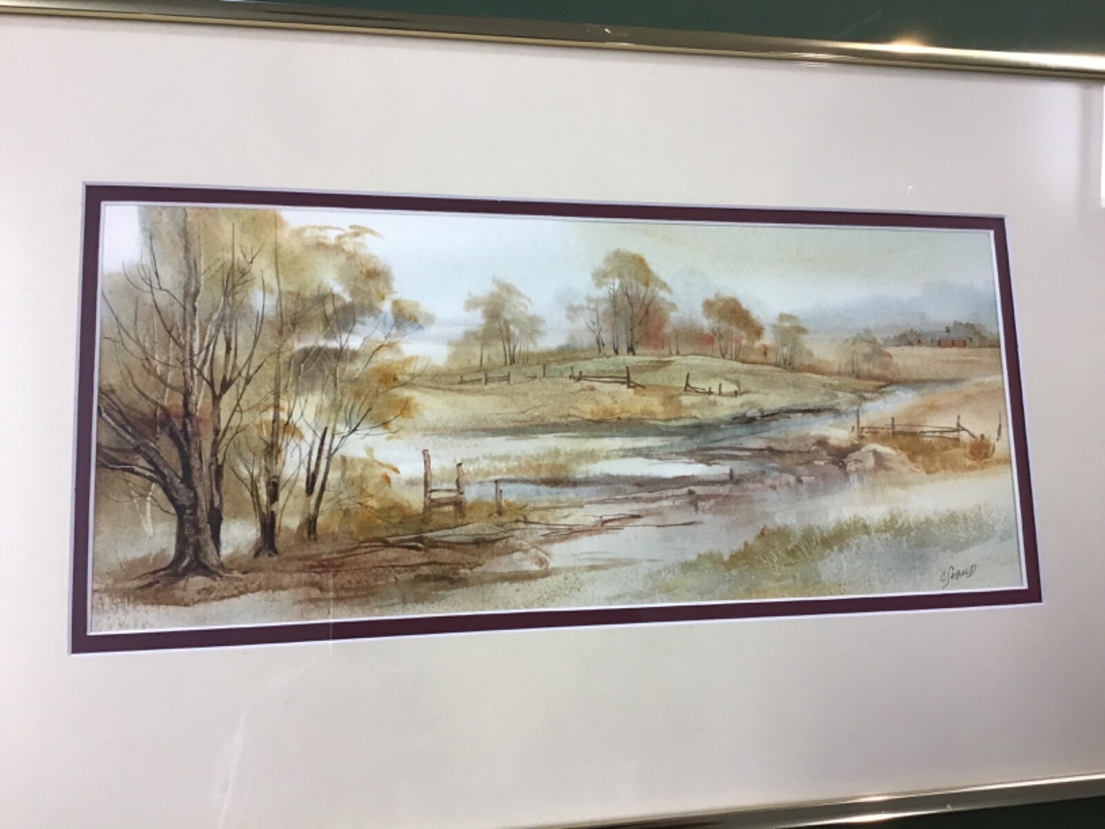 Pair Of Listed Maine Artist Carol Sebold Watercolor Landscapes ...