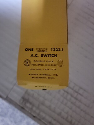 Vintage Hubble 1222-I Industrial Light Switch | eBay