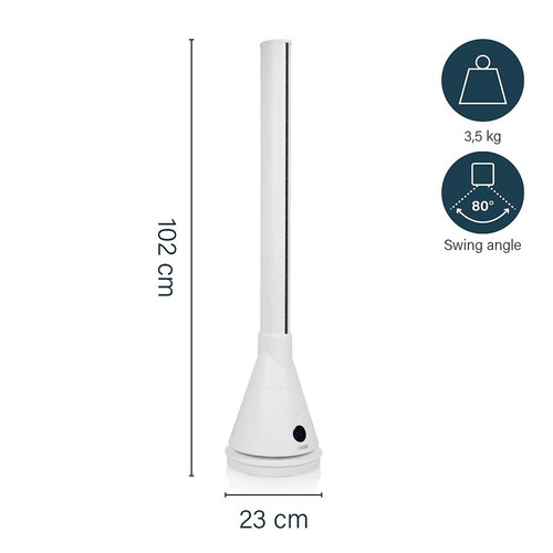 Princess Tower Fan White Cooling Heating Smart Portable Digital Indoor ...