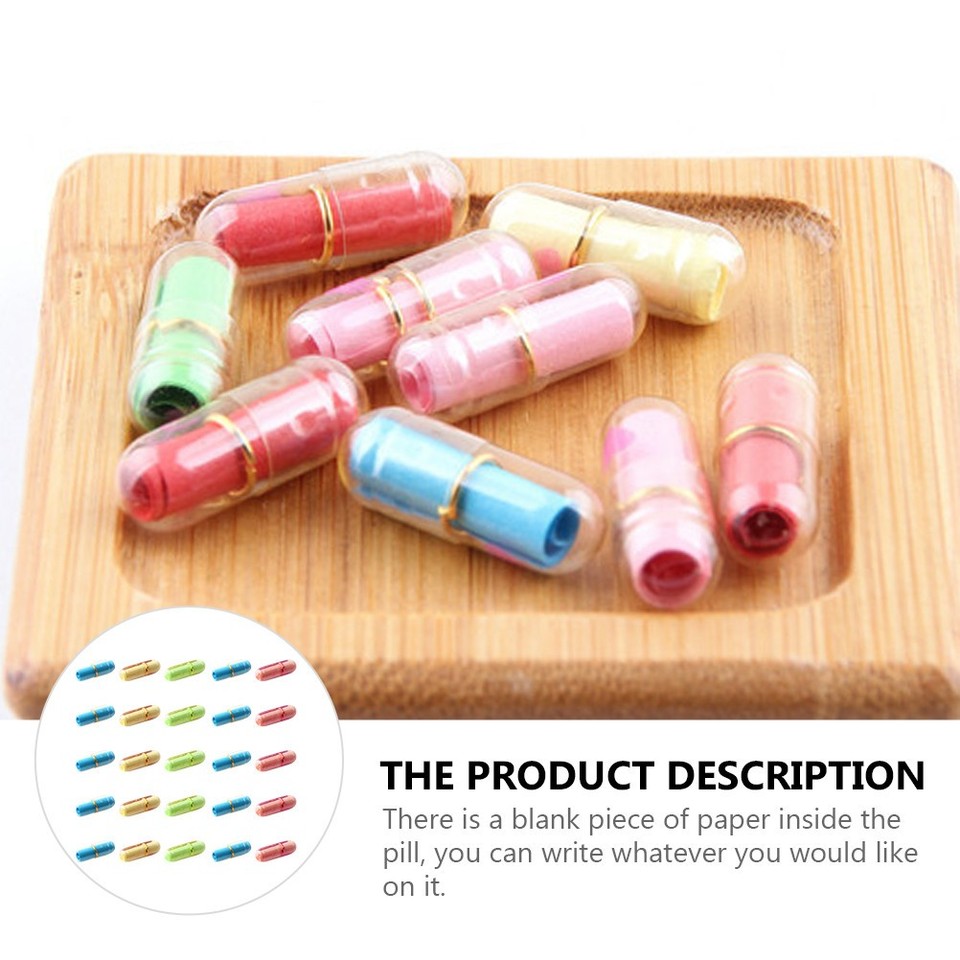 99 Pcs Transparent Capsule Message Bottles With Colorful Letters For ...
