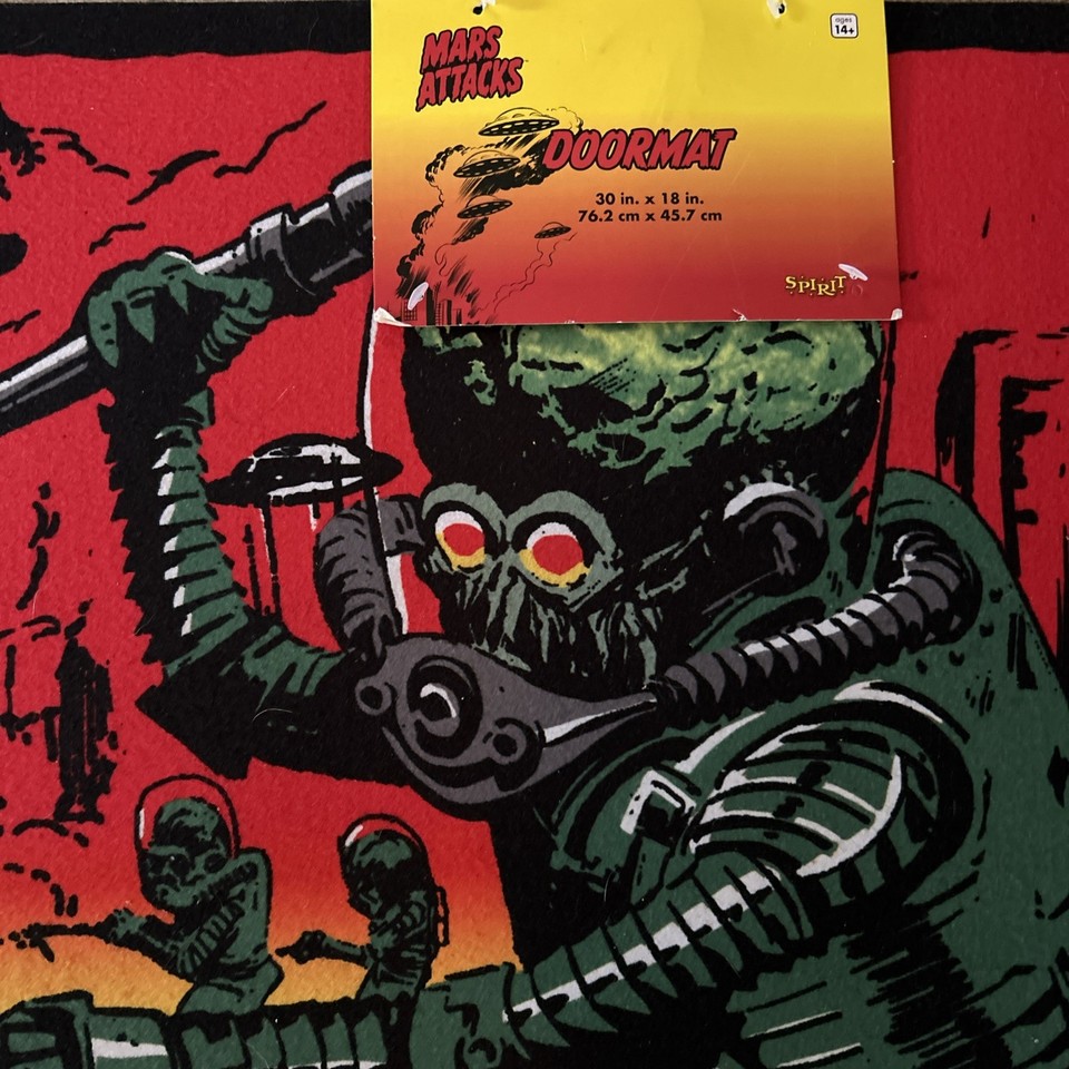 SPIRIT 30x18” MARS ATTACKS Martian Invaders Welcome Doormat Floor mat ...