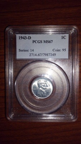 1943-D 1c Lincoln Steel Wheat Cent PCGS MS67 | eBay