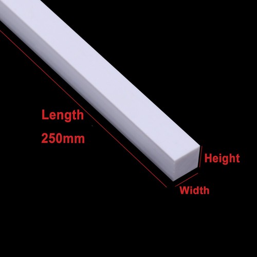 White Solid ABS Plastic Square Bar Rod DIY Model Building 1x1-10x10mm ...