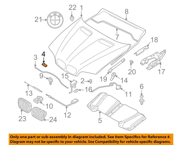 Genuine BMW X5 Gray Inner Front Door Seal Trim Clip OEM 51717006757 for ...