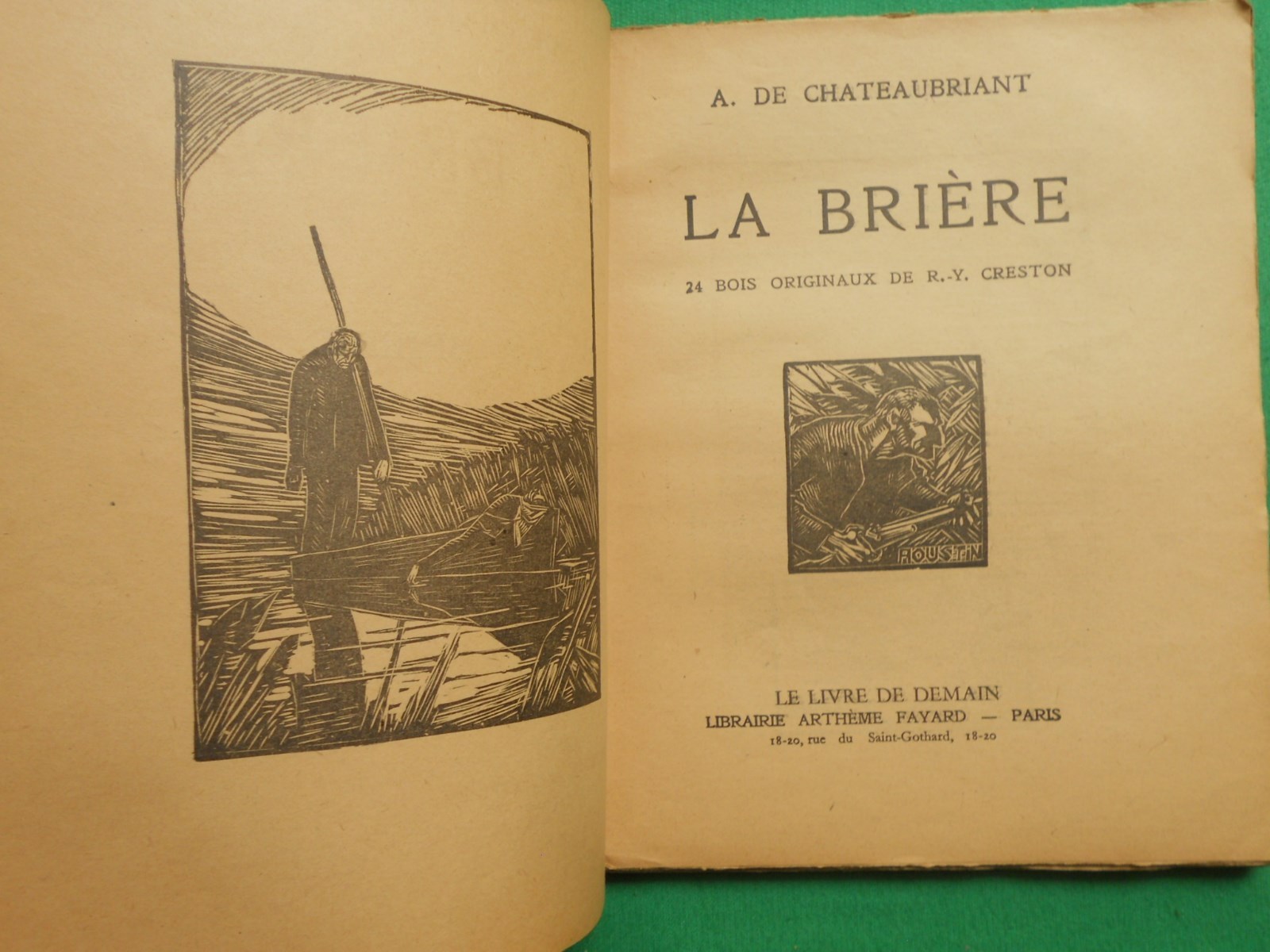 LA BRIERE ALPHONSE DE CHATEAUBRIANT ILL R Y CRESTON 1948 LIVRE DE ...