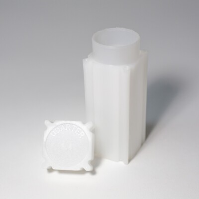 10pcs CoinSafe Quarter Coin Tubes White Square Stackable Coin Tubes for ...