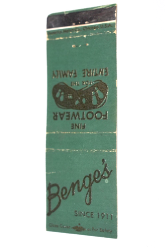 Benge's Footwear 20 Front Strike Matchbook Cover | eBay