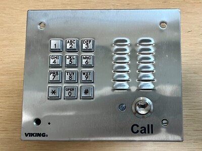 Viking K-1700-3 Brushed Stainless-Steel Entry Phone with Keypad NEW IN ...