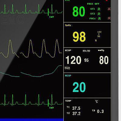 12.1'' TFT Color LCD Vital Signs CCU Monitor ECG RESP SpO2 PR NIBP TEMP ...