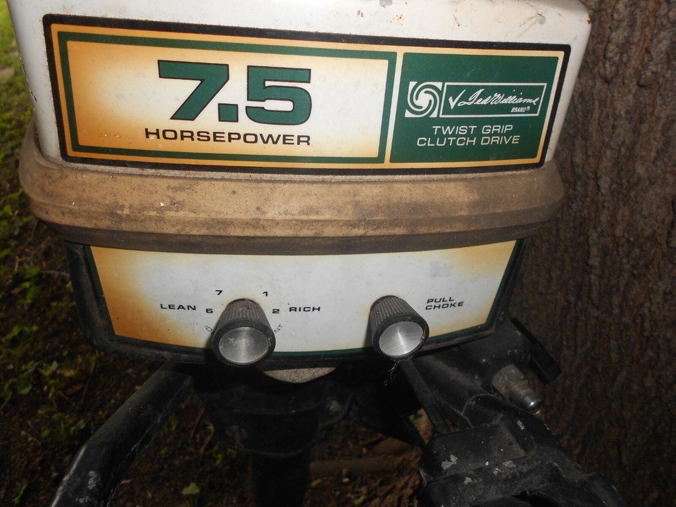 VINTAGE SEARS TED WILLIAMS 7.5 HP OUTBOARD BOAT MOTOR - ENGINE -PICK UP ...
