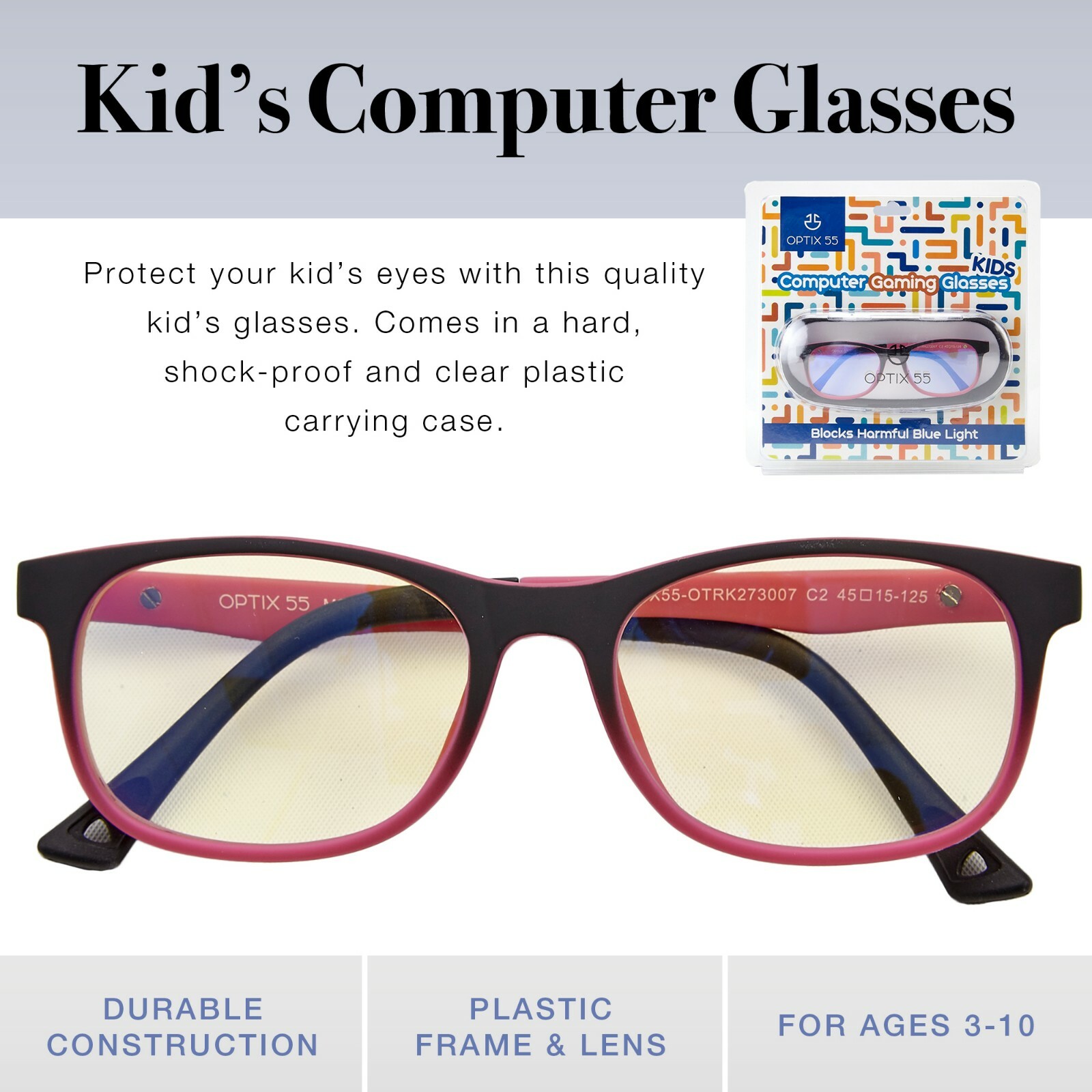 Kids Blue Light Blocking Glasses for Computer Gaming Headaches Anti ...