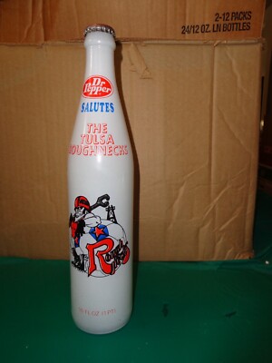 Vintage Dr. Pepper 1980 Tulsa Roughnecks Commemorative 16oz Soda Bottle ...