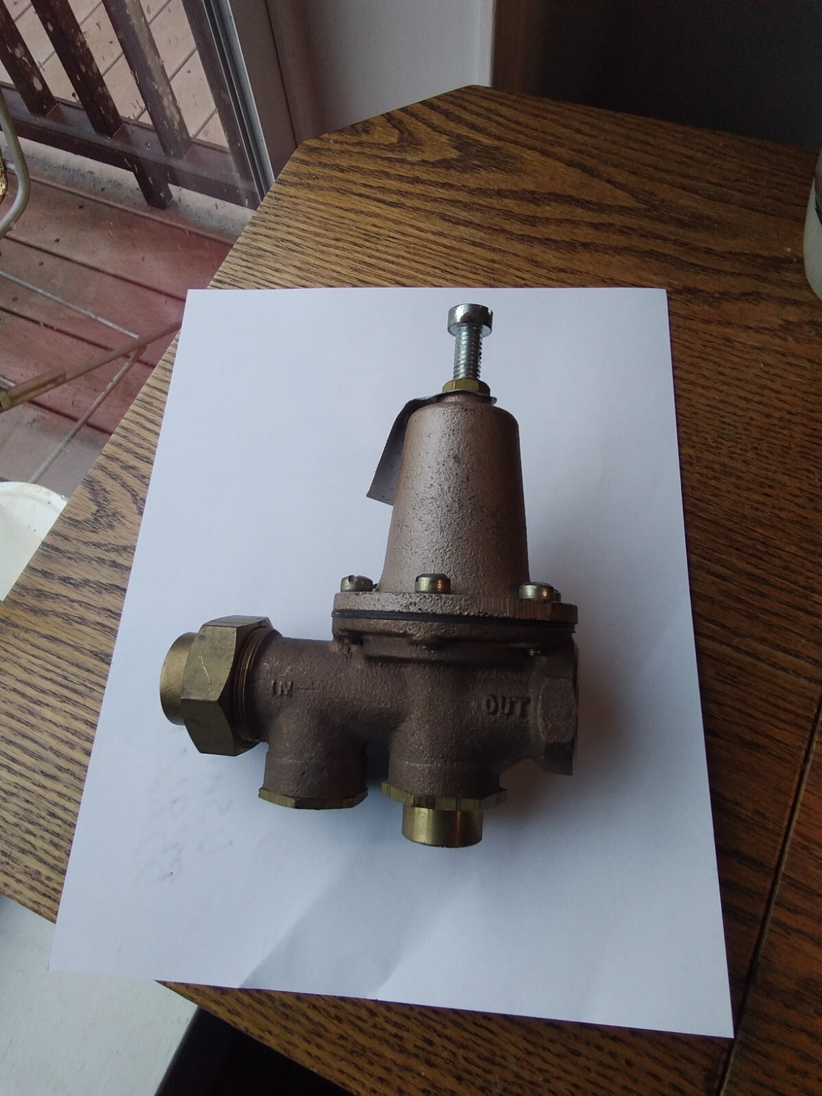Open Box Watts 1/2" NPT Pressure Reducing Valve 10-35 psi 1/2 25AUB-lp ...