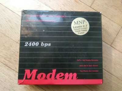 retro M-24H Modem Card 2400 bps, original packaging, unknown condition ...