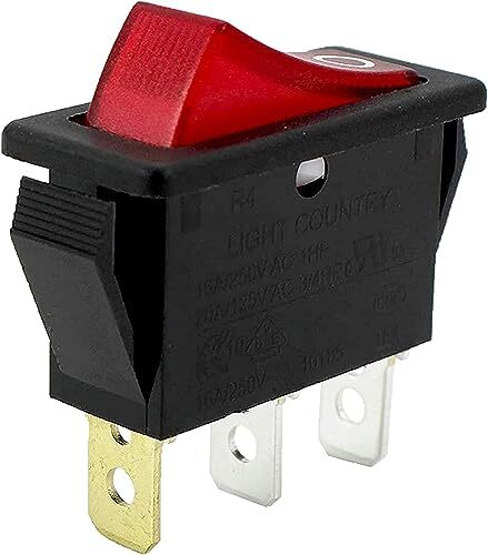 2PCS120927-24 120 Volt Rocker Switch Lighted On-Off Compatible with ...