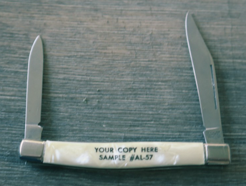 VTG IMPERI AL advertising salesman sample knife USA POCKET MOTHER PEARL ...