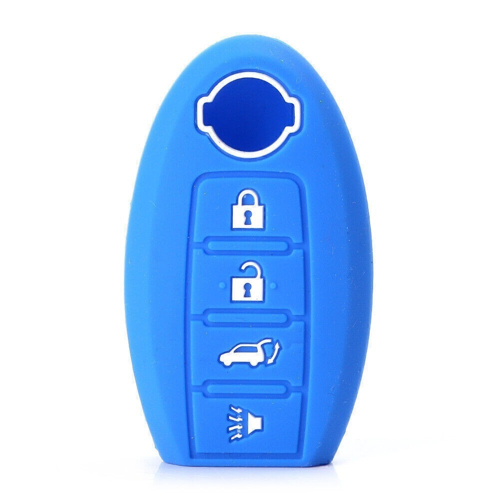 4 Button Remote Smart Key Fob Shell Cover Blue Fit Nissan 370Z Altima ...