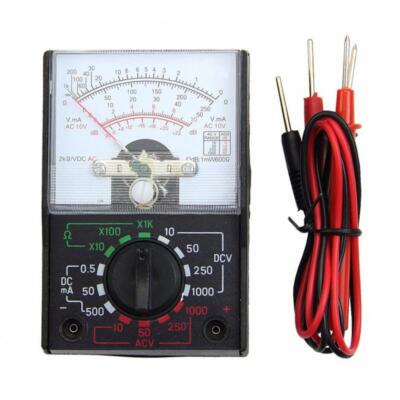 Analog Multimeter AC / DC Volt 1000V DC Current 500mA Meter with Test ...
