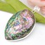 Sale Natural Oval Cut Abalone Shell Silver Necklace Pendant | eBay