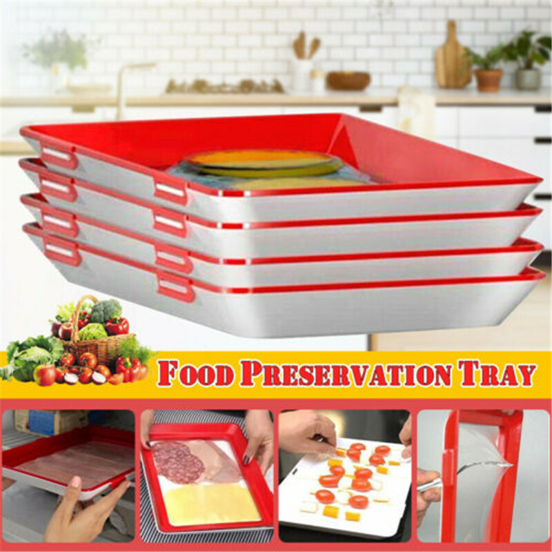 PK1/2/4 Creative Food Storage Set Container Preservation Tray Healthy ...