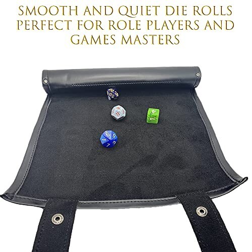 50x Dice Rolling Tray Folding Dice Mat Black Dice Tray with Storage ...