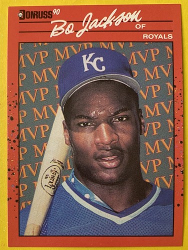 1990 BO Jackson ERROR #BC-1 Kansas City Royals DONRUSS Baseball card NO ... 1990 BO Jackson ERROR #BC-1 Kansas City Royals DONRUSS Baseball card NO ...