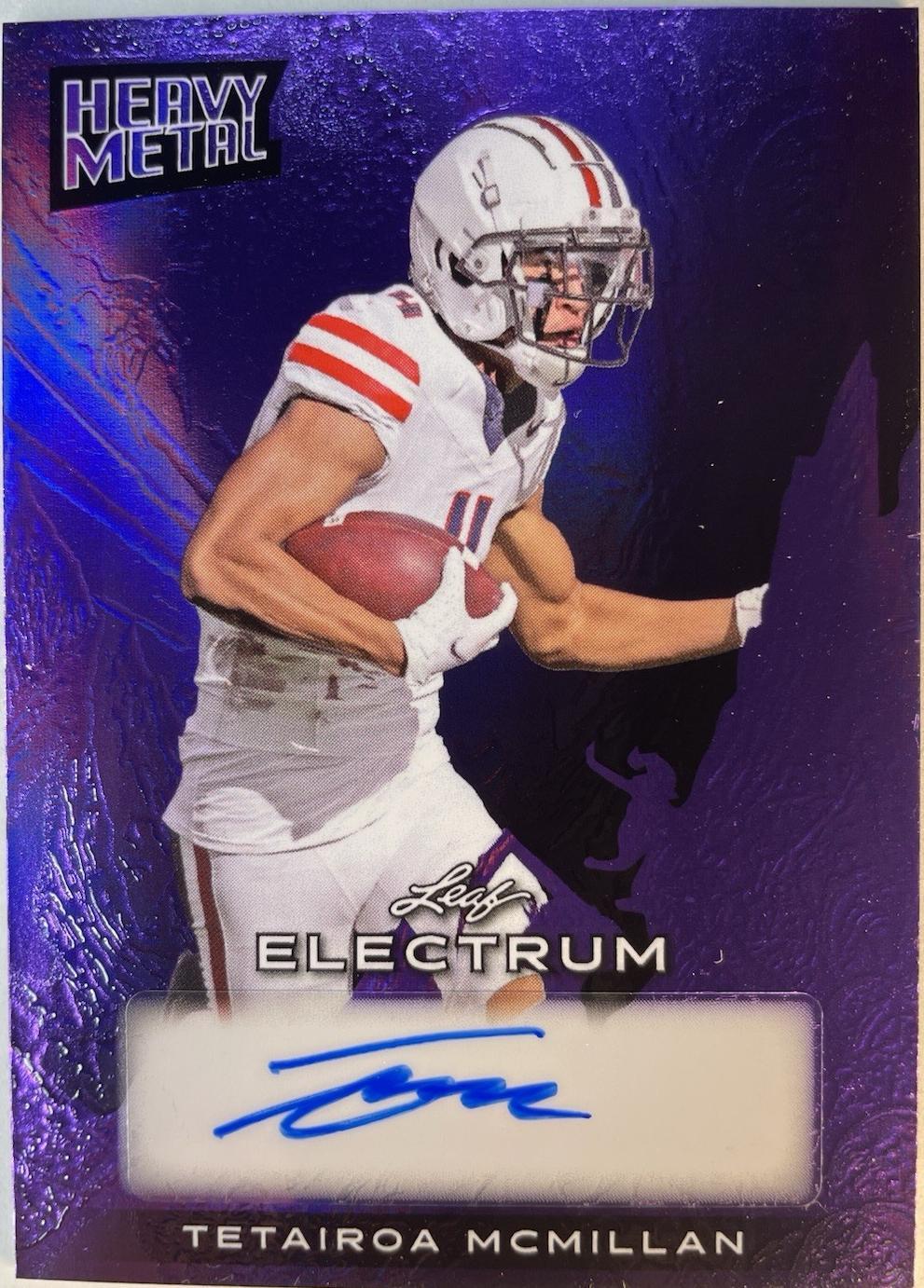 2024 Leaf Electrum - Heavy Metal Autographs Tetairoa McMillan #HMA-TMM ...