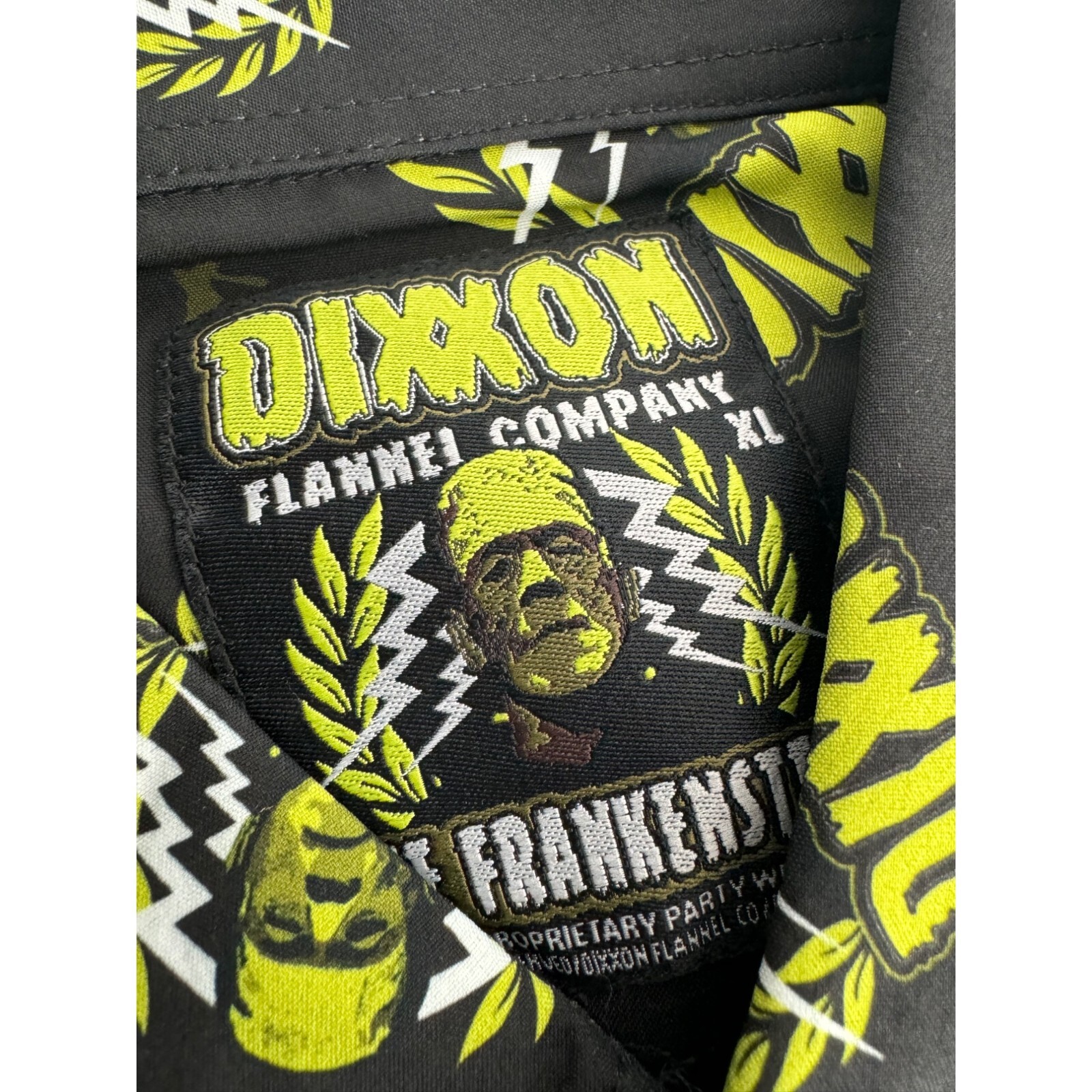 Dixxon Halloween Frankenstein Men Shirt Short Sleeve Button Up ...