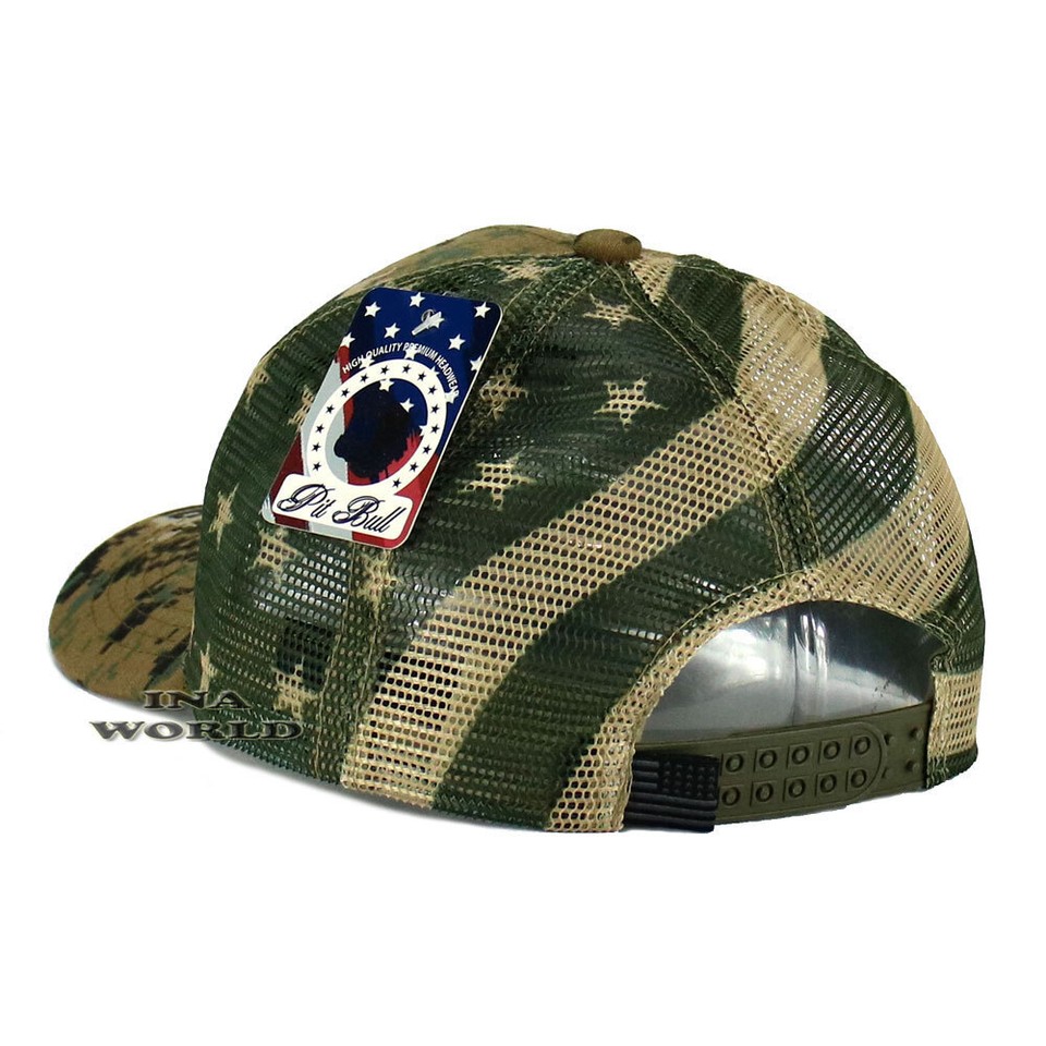 USA American Flag Hat Tactical Operator Military Flag Mesh Snapback ...