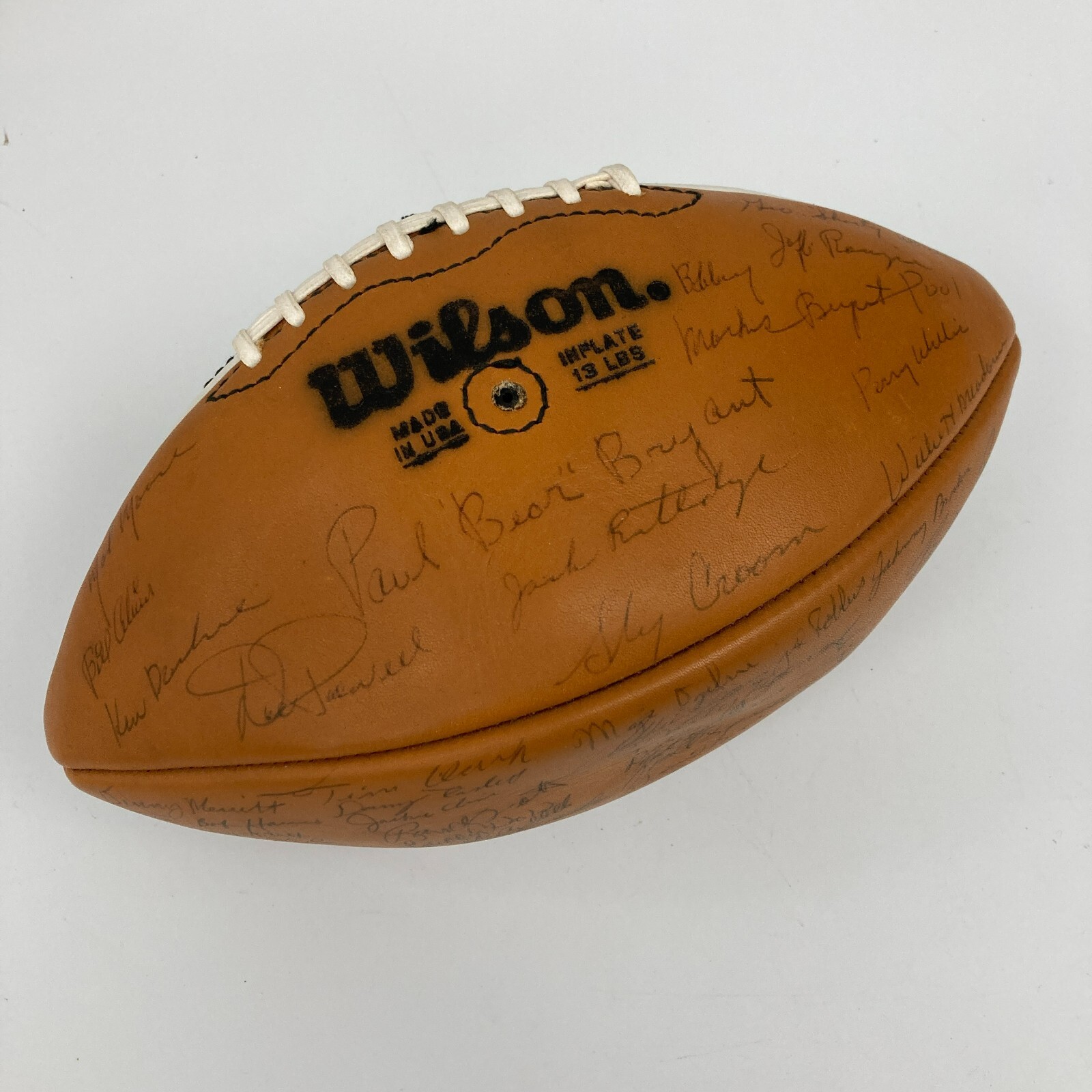 1978 Alabama Crimson Tide National Champs Team Signed Football Bear ...