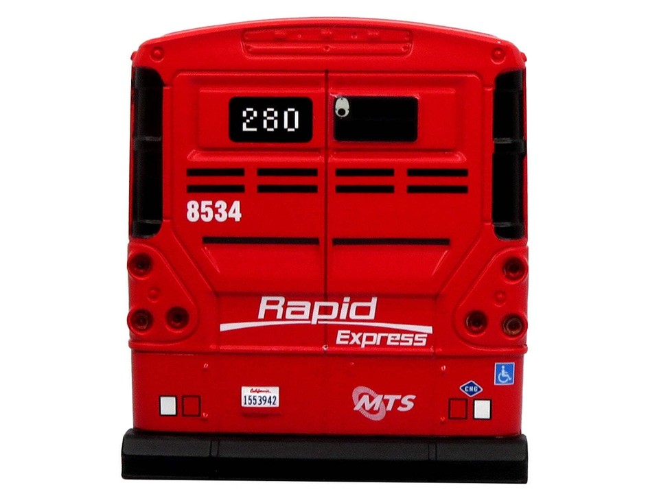 MCI D4500CT Commuter Coach Bus "San Diego MTS Rapid Express" White and Red "The | eBay
