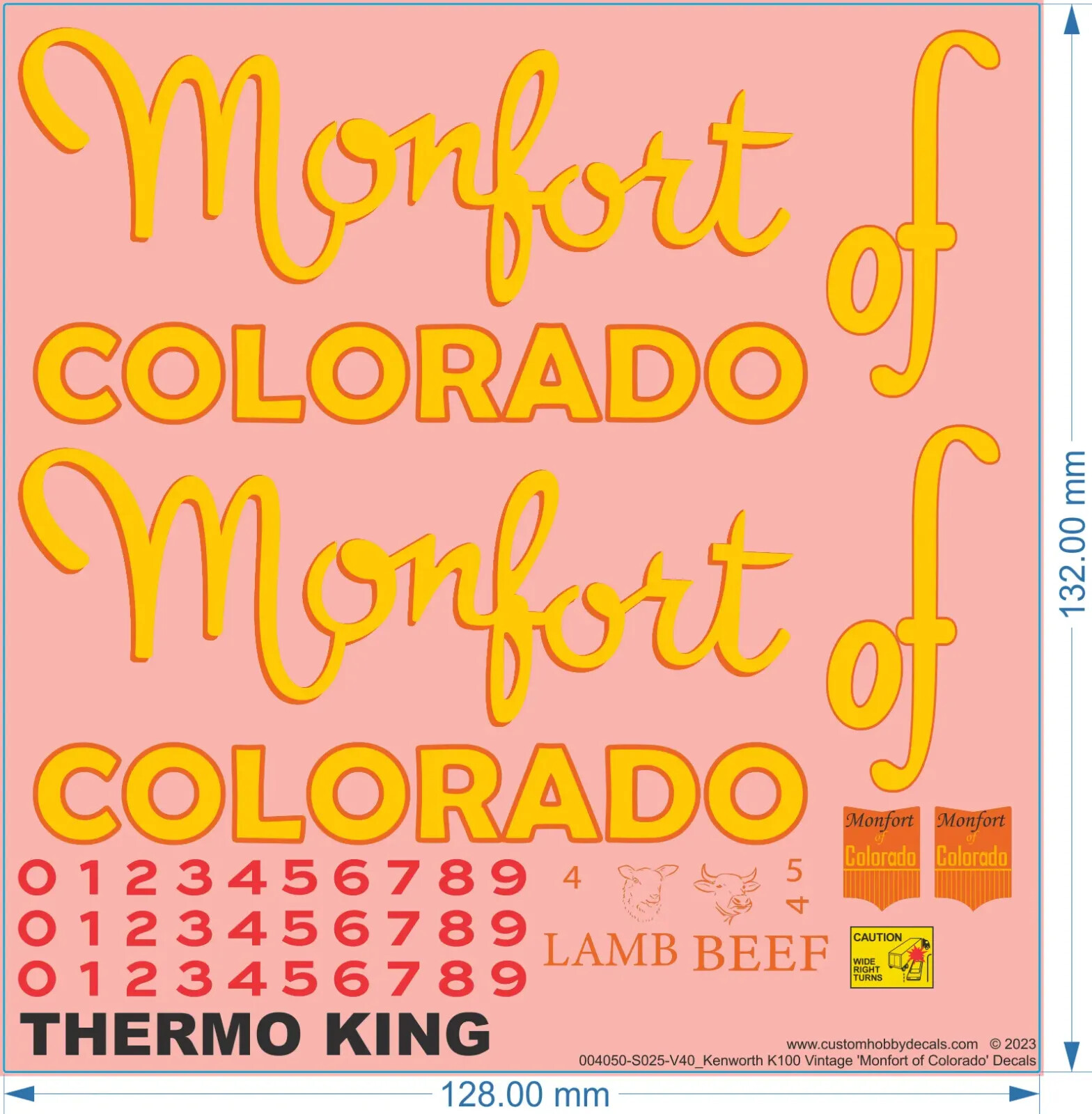Kenworth-K100-Vintage-Monfort-of-Colorado- 1/25 - Water Decal | eBay