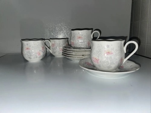 Vtg HANKOOK KOREAN FINE CHINA 4 CUPS & 6 SAUCERS Vintage Set Tea Set ...