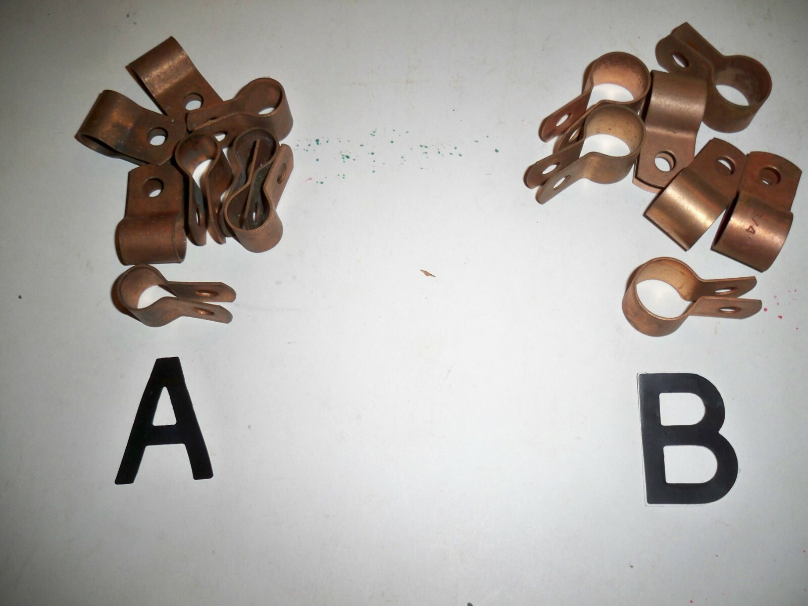 1/2" & 3/4" COPPER TUBE WRAP AROUND 1 HOLE COPPER COATED STRAP HANGER ...