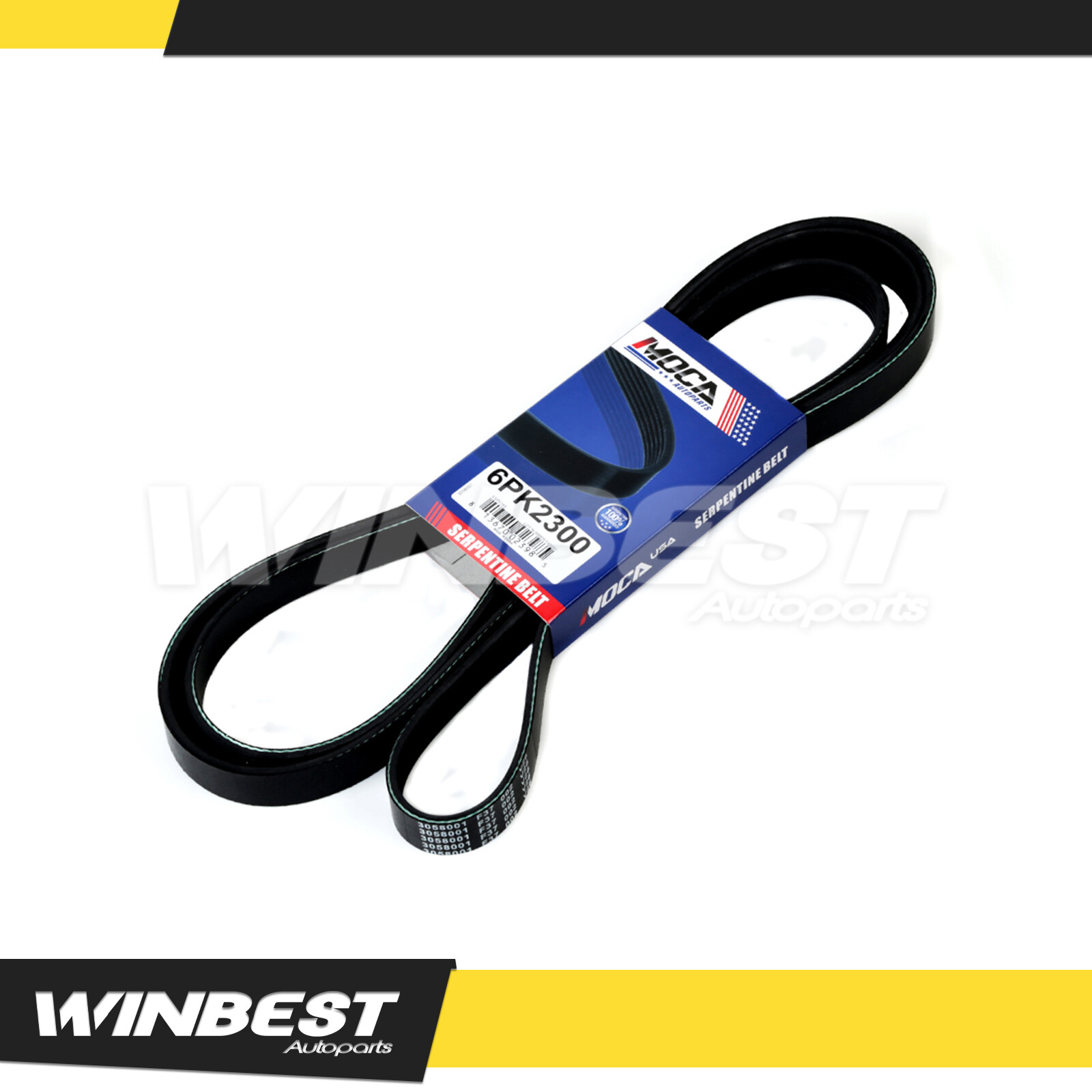 EPDM Serpentine Belt 6PK2300 for 87-09 Buick Ford GMC Chevrolet 2.5L-6 ...