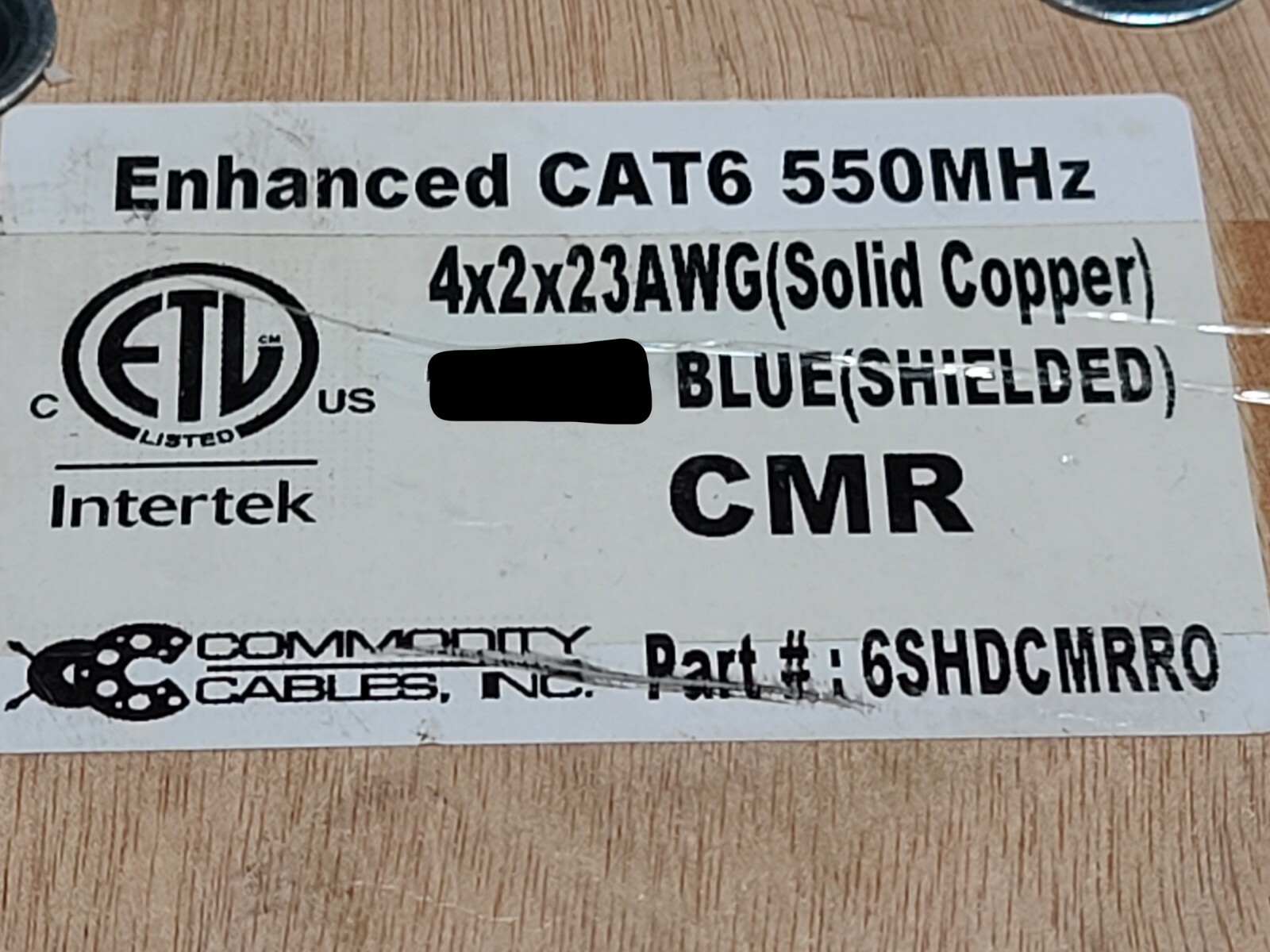 Commodity Cables 6SHDCCMRRO 23/4P Cat6 Network F/UTP 550MHz Riser Blue ...