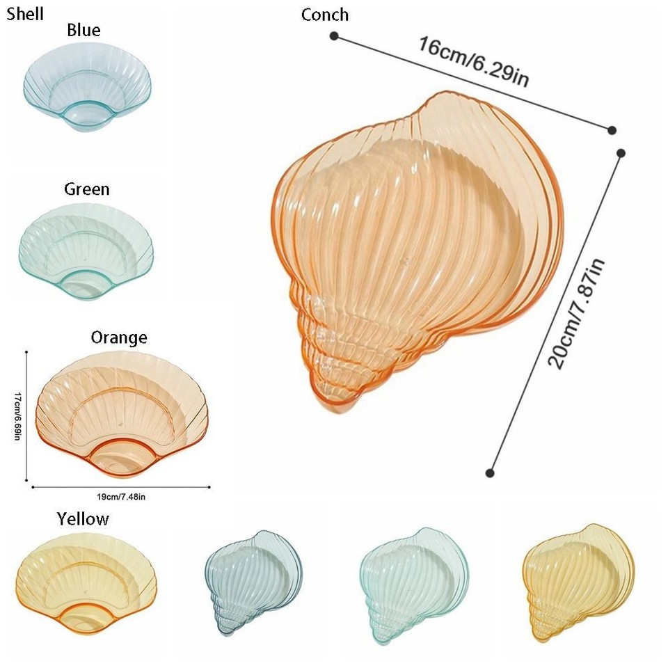 Marine Style Conch Bone Spitting Dish Plastic Snack Plate Dining Table ...