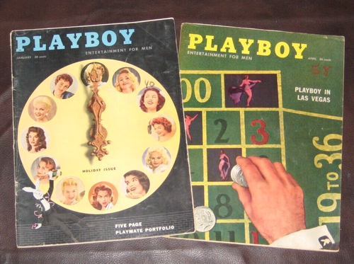 2 - VINTAGE OLD PLAYBOYS - January 1957 & April 1958 | eBay