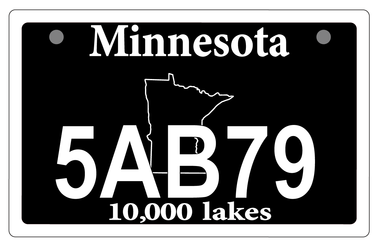 *NEW* Minnesota Black ATV/UTV License Plate *Now Available w/FRAME! #1 ...