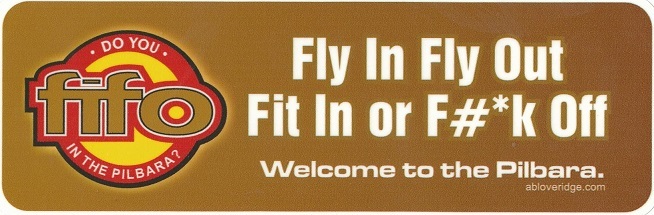 Pilbara FIFO Gold Background Bumper Sticker | eBay