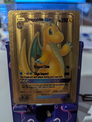 Dragonite Gx Gold Color Hp250 Dragon Claw💥Fan Art💥 NM | eBay