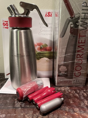 iSi Gourmet Professional Whip Plus- 1 Pint Cream Dispenser Stainless ...