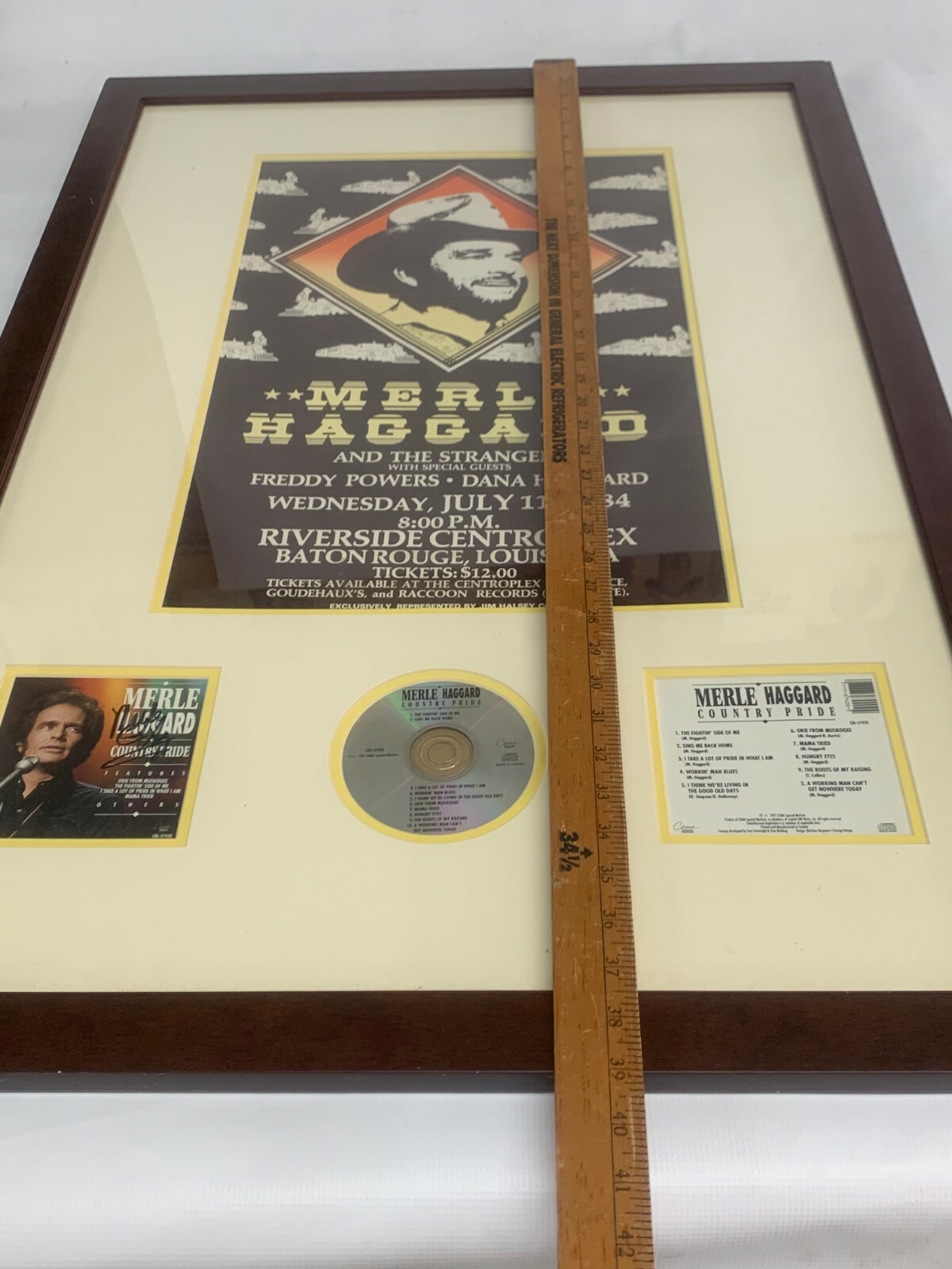 Large Framed Merle Haggard Poster and Autographed CD-Country Pride | eBay