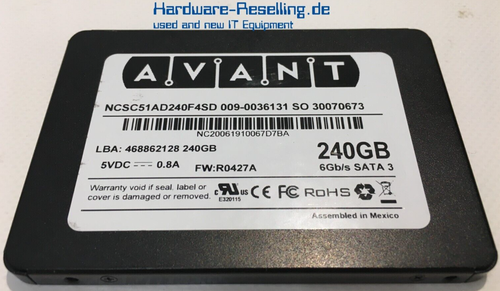 Avant SSD SATA 240GB 2,5 " 6Gbps NCSC51AD240F4SD 009-0036131 30070673 ...