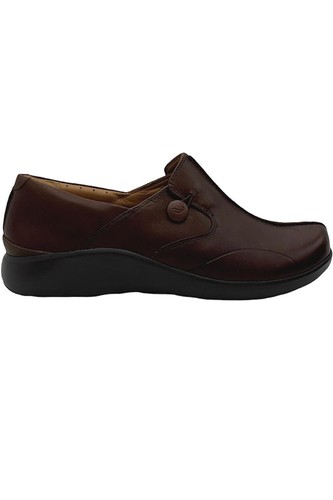 Clarks Unstructured Leather Slip On Shoes Un Loop 2 Walk Dark Tan | eBay